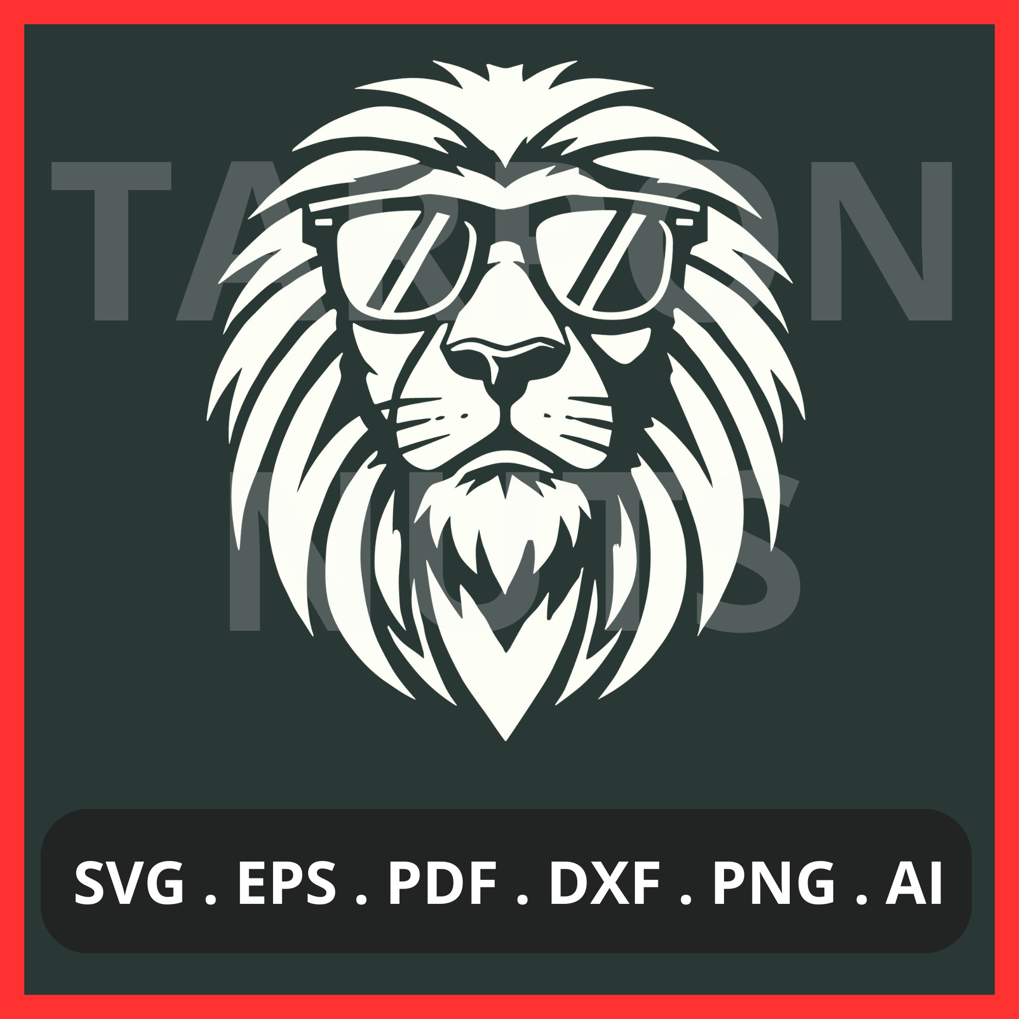 Lion With Sunglasses Svg | Lion Svg | Lion Head Svg | Cool Lion Png ...