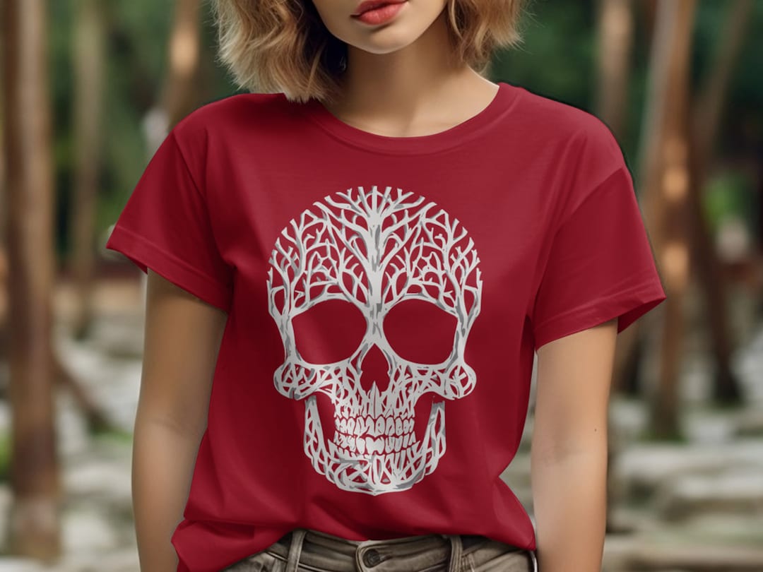 Tree Branch Skull Svg | Nature Inspired Skull | Skull Vector Art ...