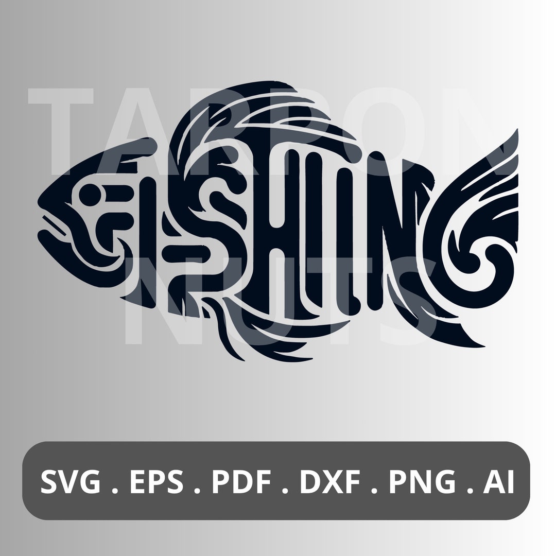 Fishing SVG Fishing Letters SVG Fishing Letters Printable Fish SVG ...
