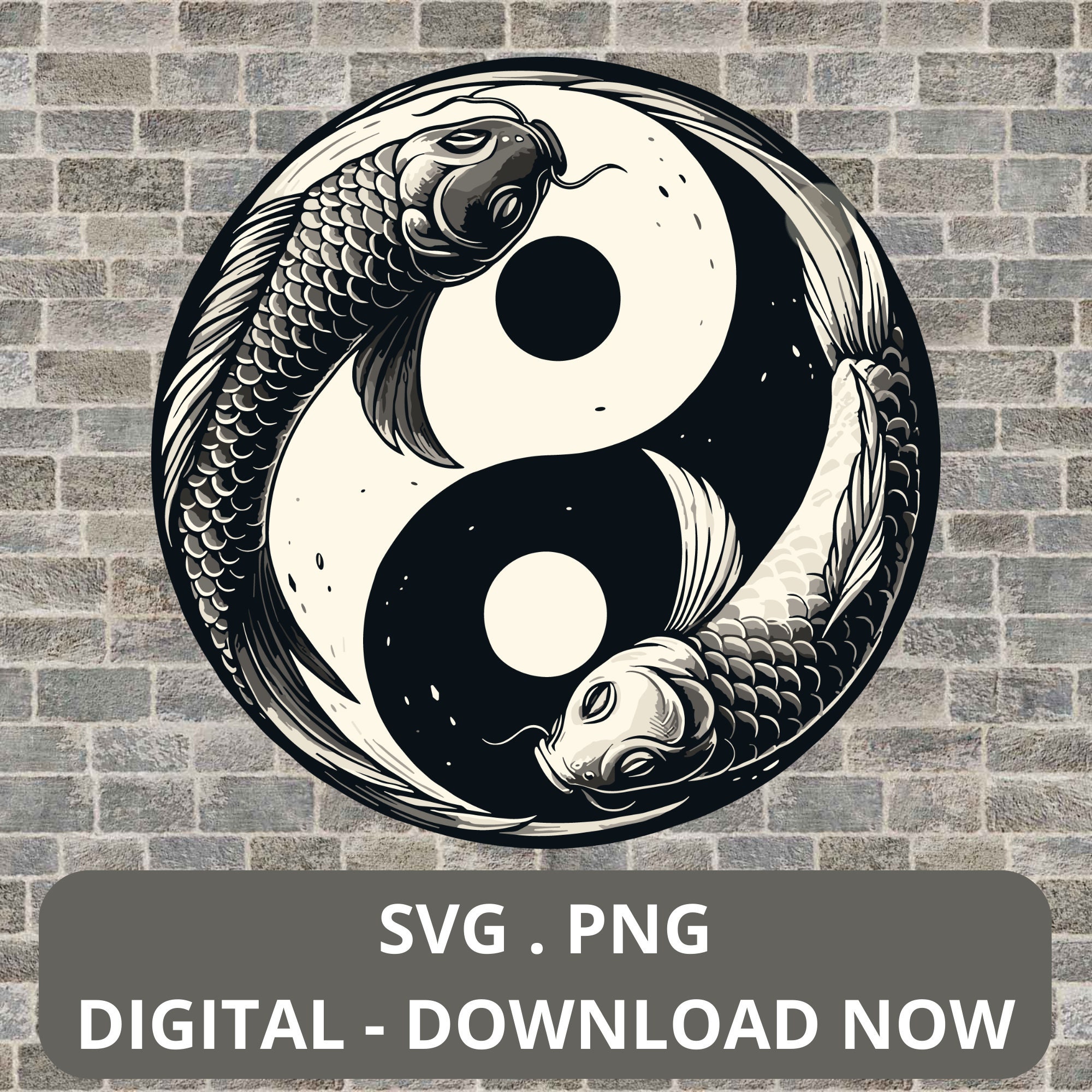 4 Koi Yin Yang Fish SVG | Koi Fish Yin Yang | Koi Fish Art | Koi Fish Vector | Koi Fish ...
