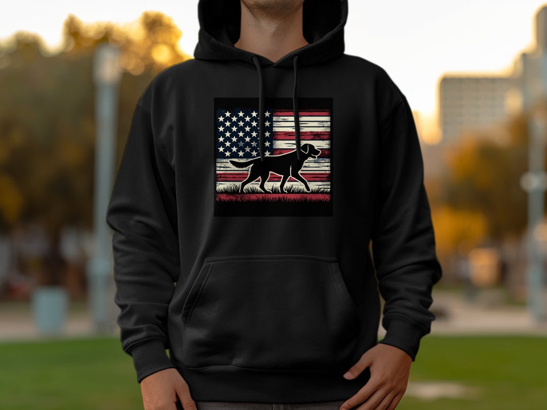 Labrador With USA Flag Image | American Flag Labrador Silhouette ...
