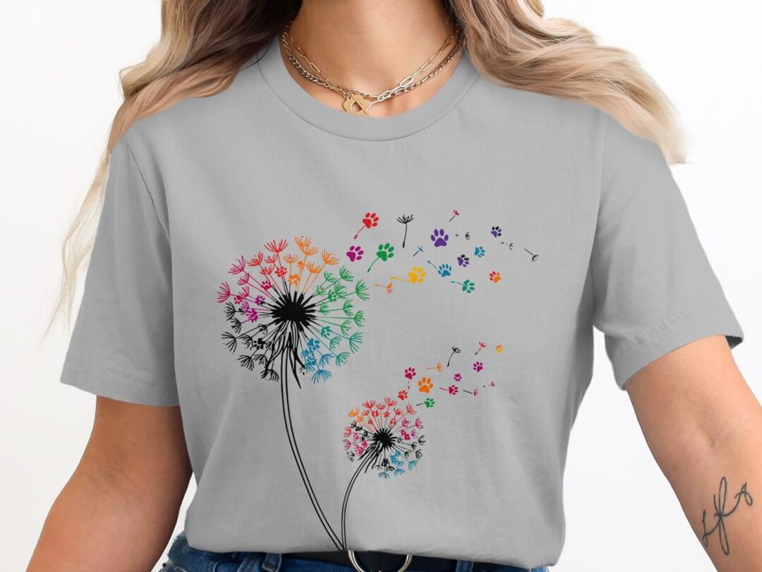Dandelion Paw Print Svg | Pet Lover Svg | Paw Print Vector | Dandelion ...