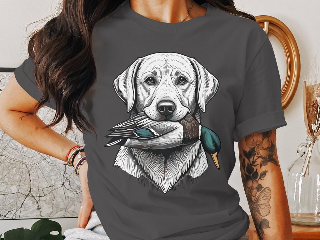 Labrador Retriever Hunting Svg | Dog Holding Duck Svg | Duck Hunting ...