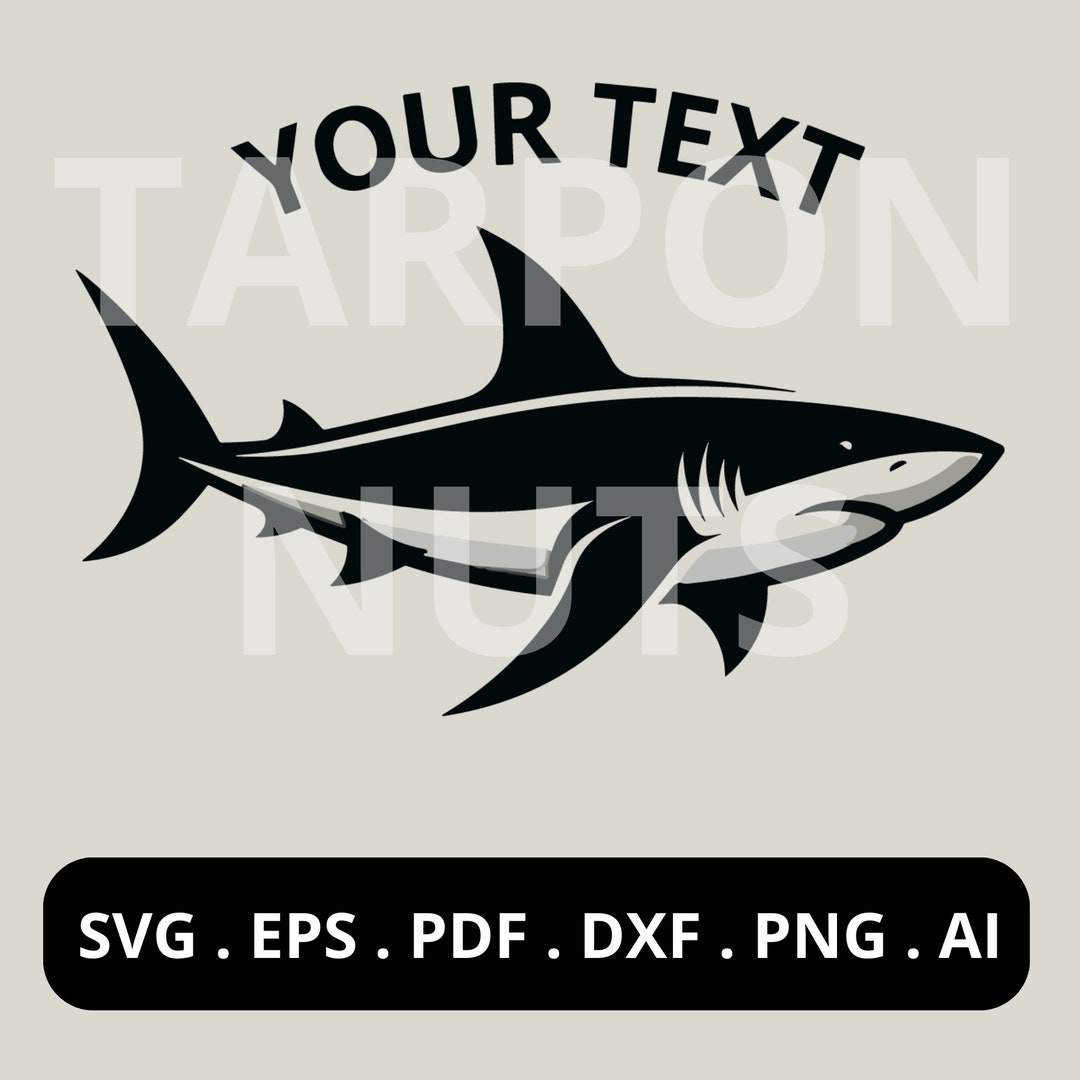 Customize Shark Svg Shark Silhouette Svg Customizable Shark Shark ...