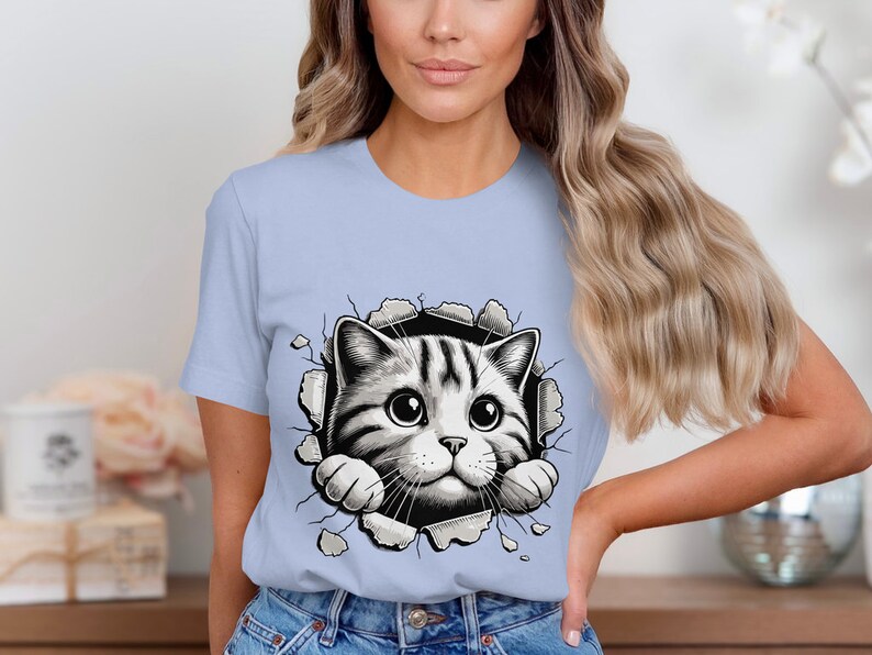 Cute Cat Svg | Cat Breaking Through Wall | Cartoon Cat Png | Funny Cat ...