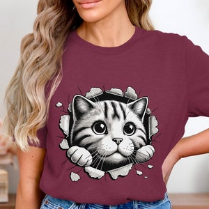 Cute Cat Svg | Cat Breaking Through Wall | Cartoon Cat Png | Funny Cat ...