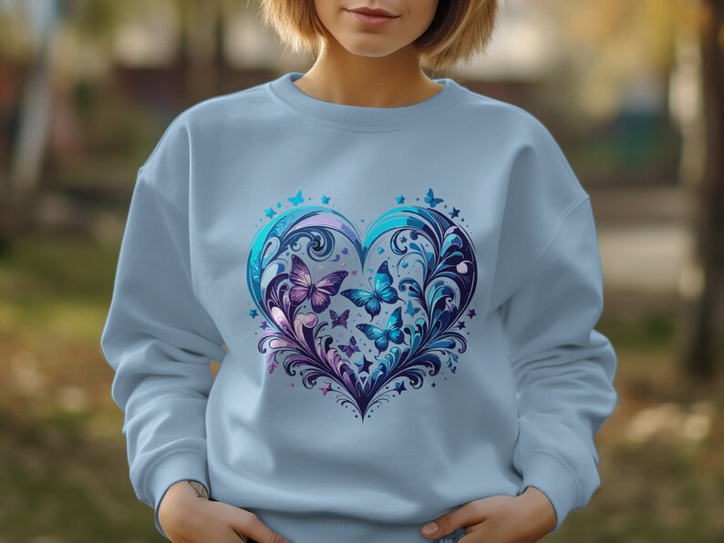 Butterfly Heart Svg | Blue Butterfly Svg | Butterfly and Heart Svg ...