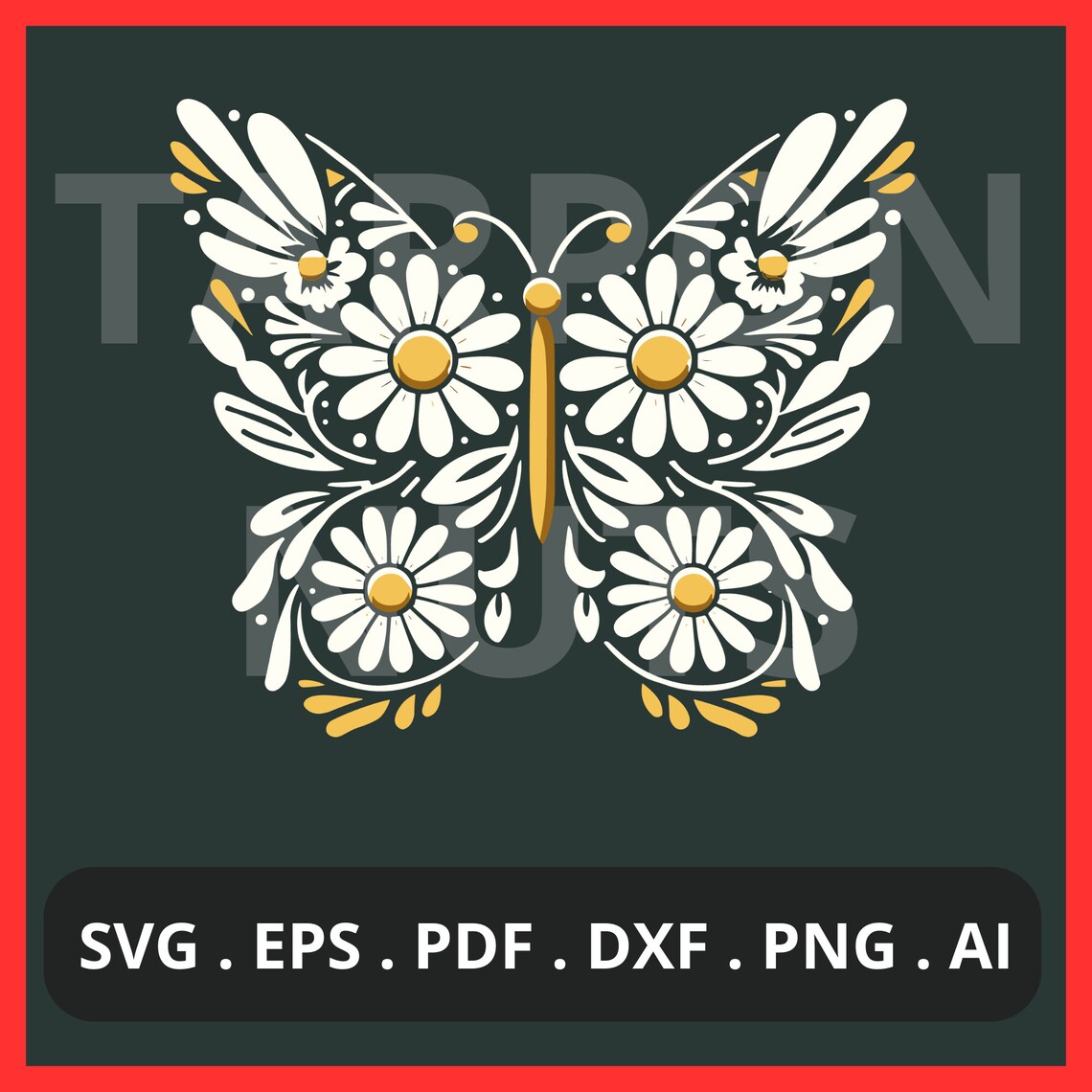 Daisy Butterfly Svg Elegant Butterfly Png Butterfly With Flowers Svg ...