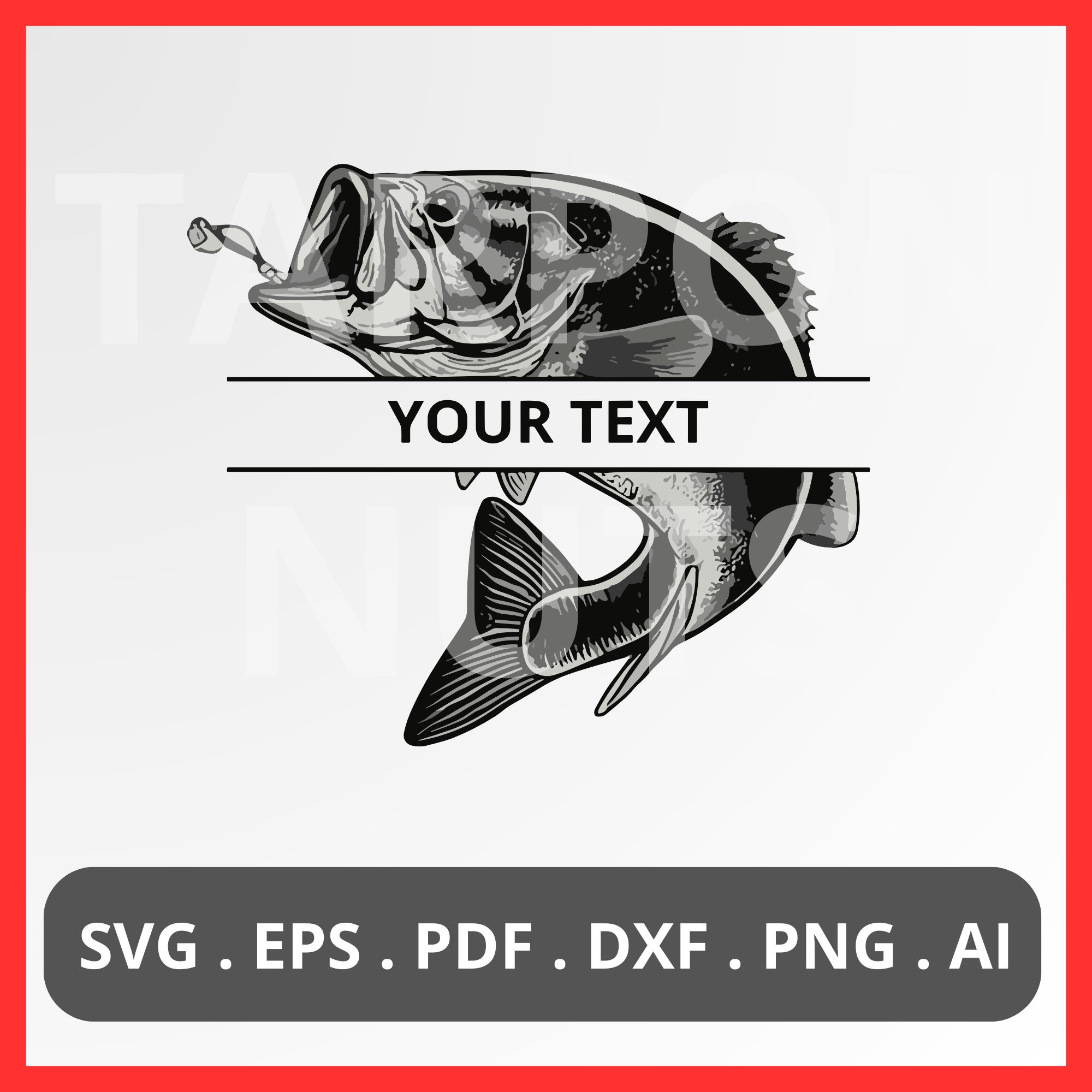 Bass Fishing SVG | Customizable Fishing Graphic | Bass Fishing ...