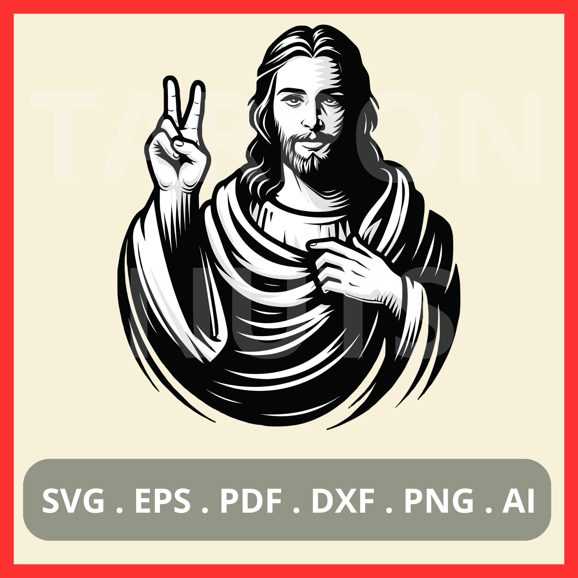 Cool Jesus Svg | Son of God SVG | Jesus Peace Sign Png | Religious ...