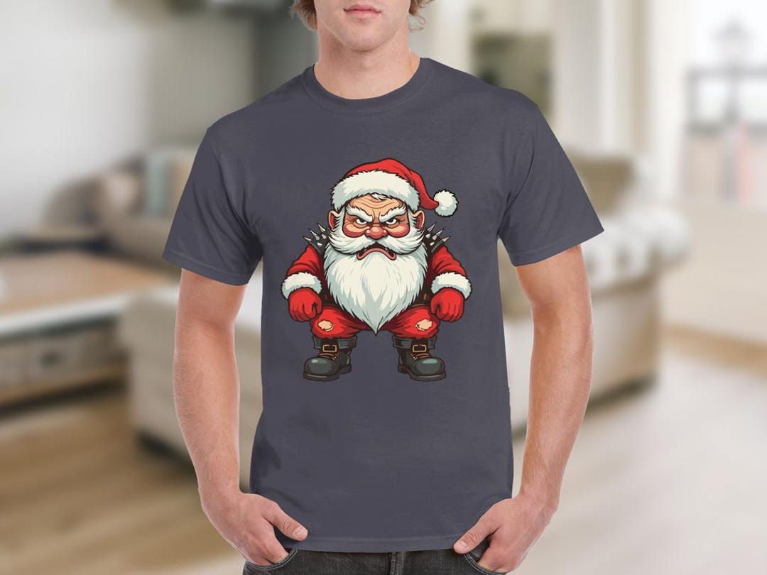 Angry Santa Svg | Christmas Svg | Rebellious Santa Claus Svg | Punk ...