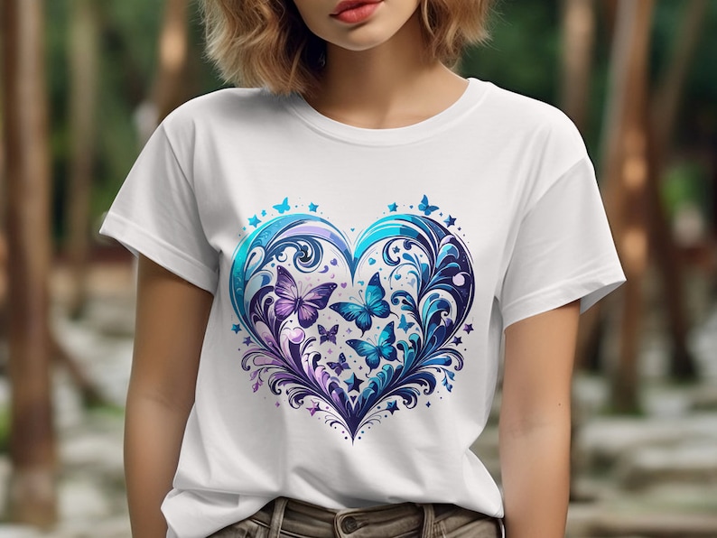 Butterfly Heart Svg | Blue Butterfly Svg | Butterfly and Heart Svg ...