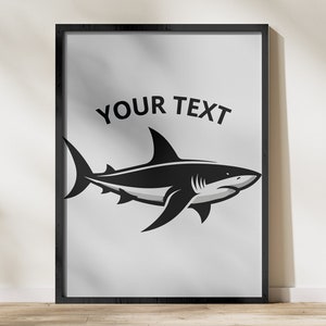 Customize Shark Svg | Shark Silhouette Svg | Customizable Shark | Shark ...
