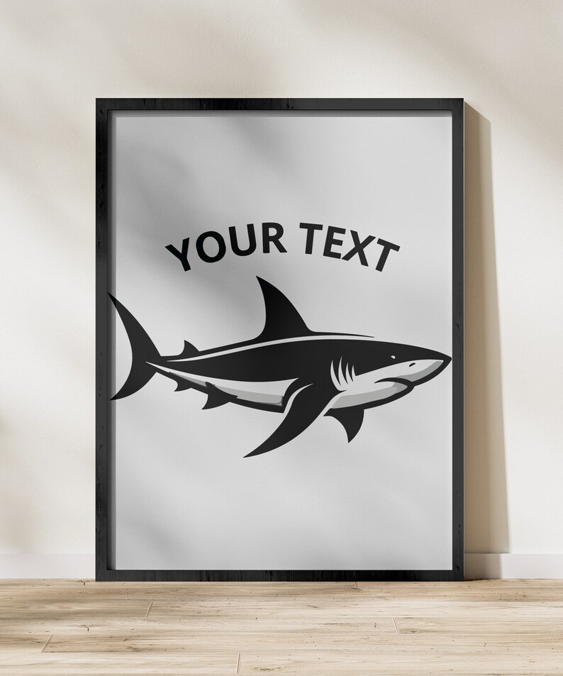 Customize Shark Svg | Shark Silhouette Svg | Customizable Shark | Shark ...