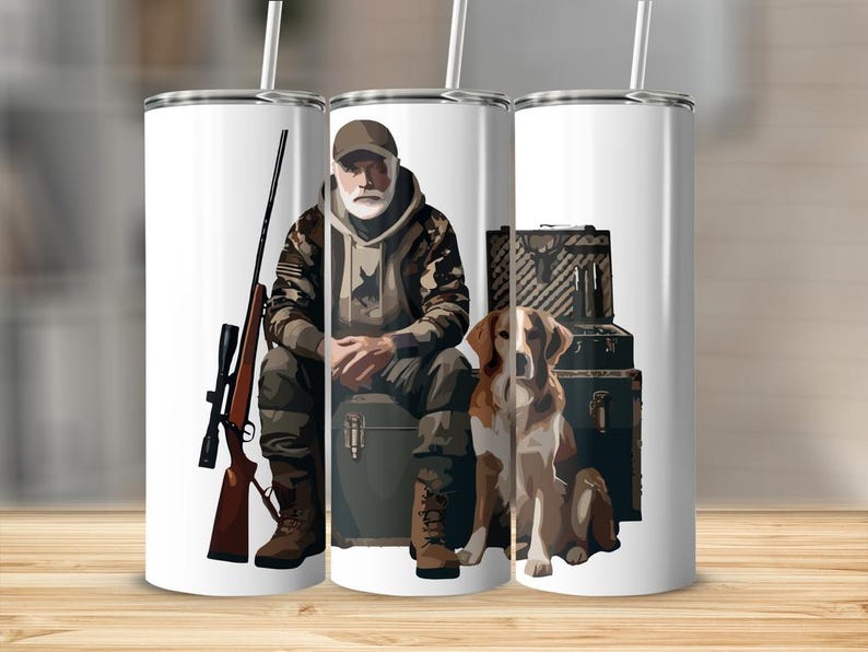 Old Man Hunter Svg | Hunting Scene Svg | Hunter With Dog Svg | Hunting ...