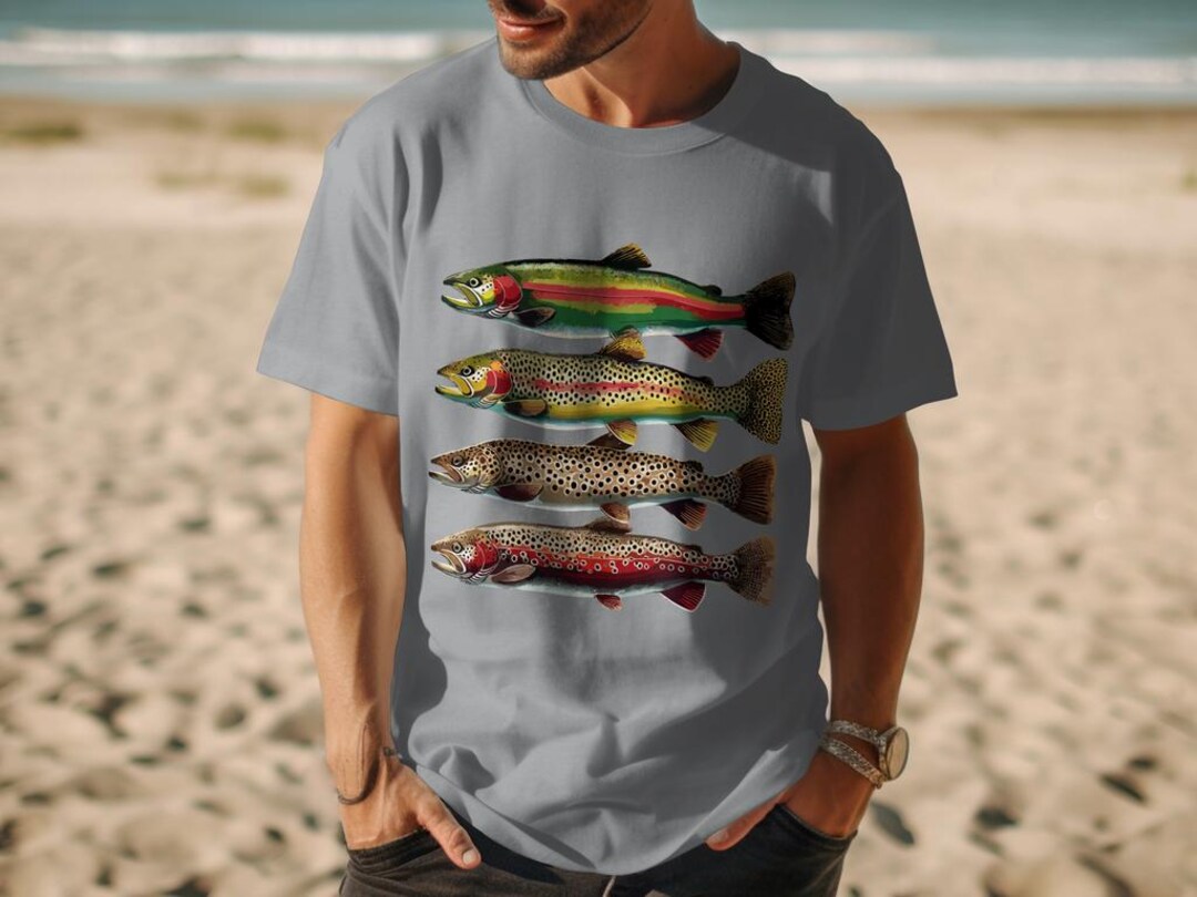 4 Trouts Svg | Fish Svg | Trout Fish Vector | Rainbow Trout Png | Brown ...