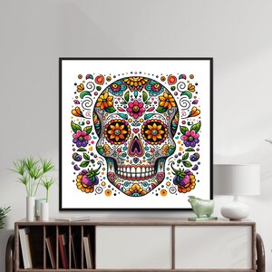 Sugar Skull Svg | Sugar Skull Vector Art | Dia De Los Muertos ...