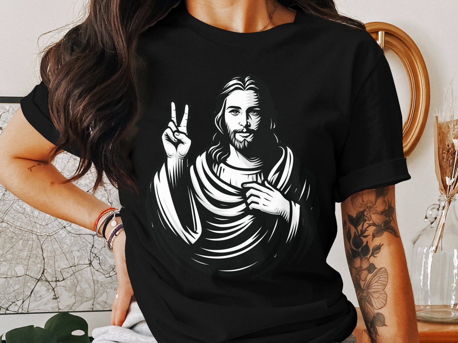 Cool Jesus Svg | Son of God SVG | Jesus Peace Sign Png | Religious ...