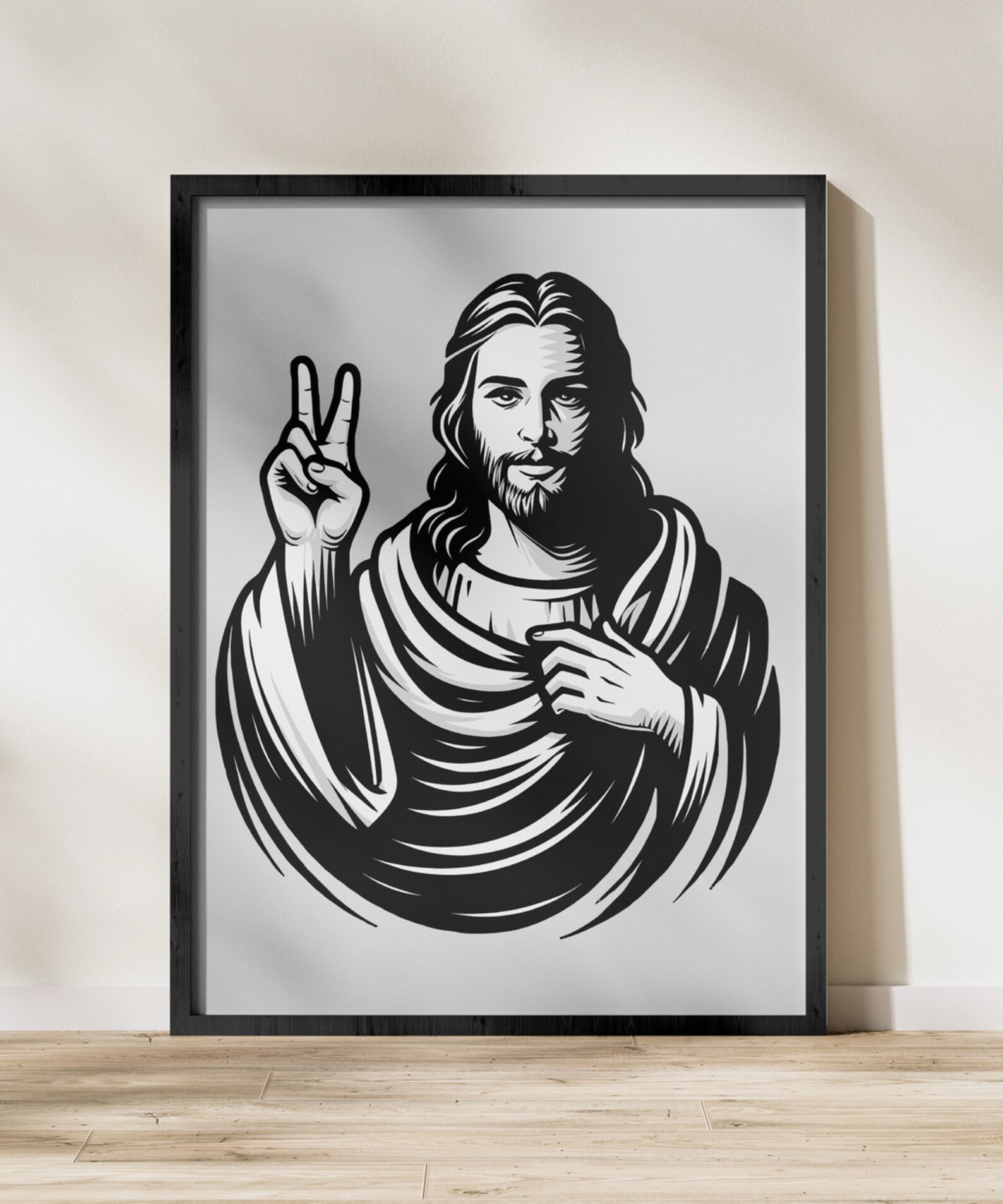 Cool Jesus Svg | Son of God SVG | Jesus Peace Sign Png | Religious ...