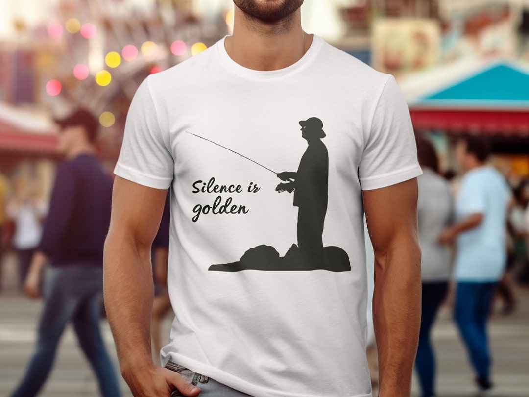 Silence is Golden SVG | Silence Fishing SVG | Fishing Silhouette Art ...