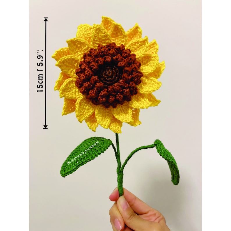 Sunflower Crochet Pattern - Flower Crochet Pattern - Sunflower ...