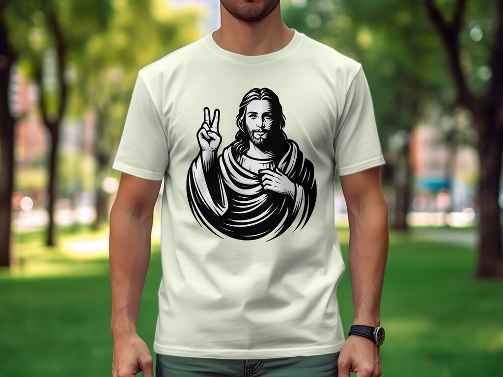 Cool Jesus Svg | Son of God SVG | Jesus Peace Sign Png | Religious ...
