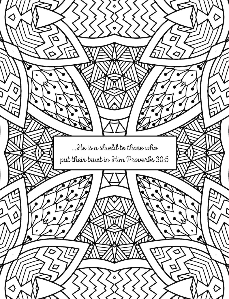 20 Zentangles & Proverbs Adult Coloring Pages Printable - Etsy