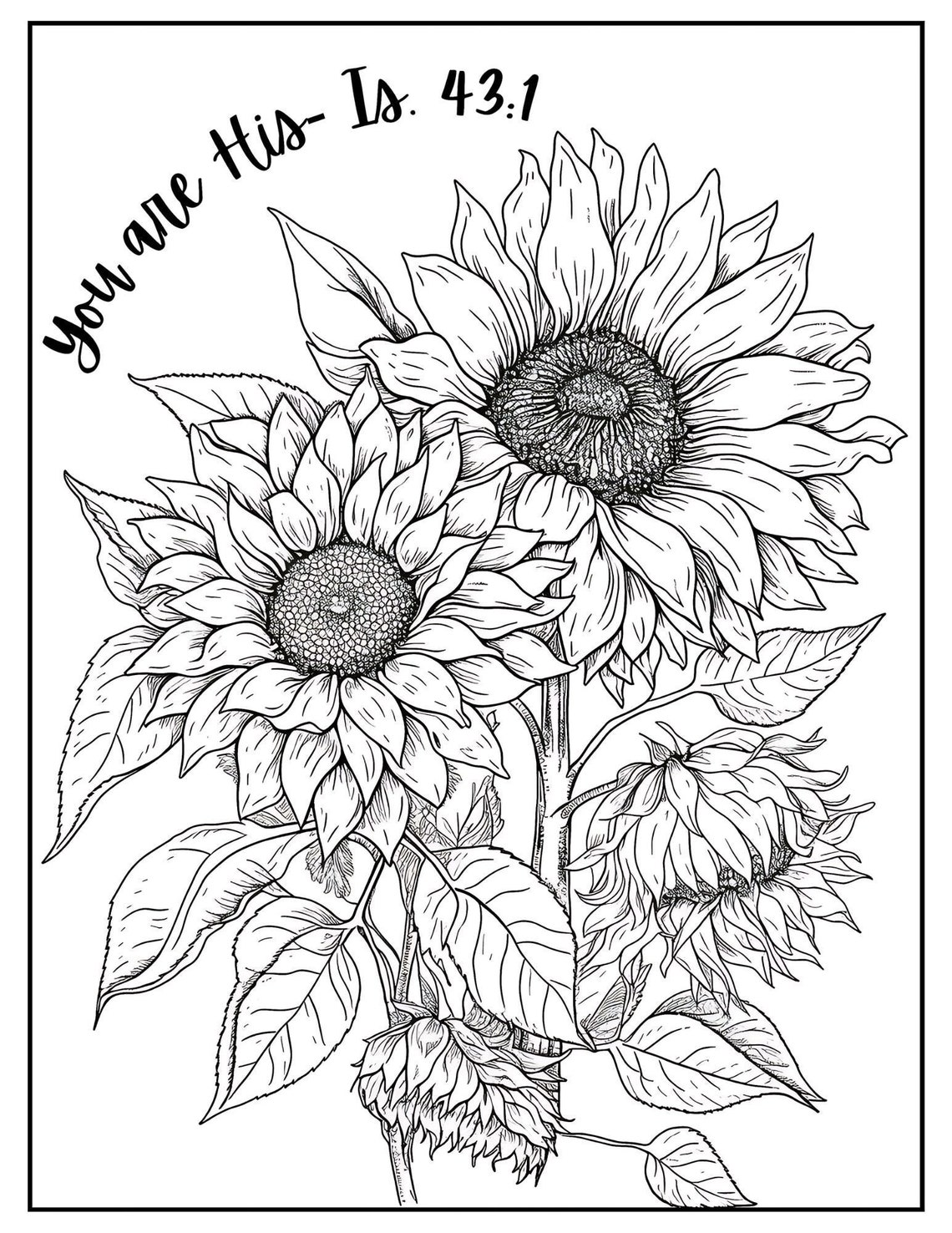 Faith and Flowers Adult Coloring Pages With Beautiful Flowers ...