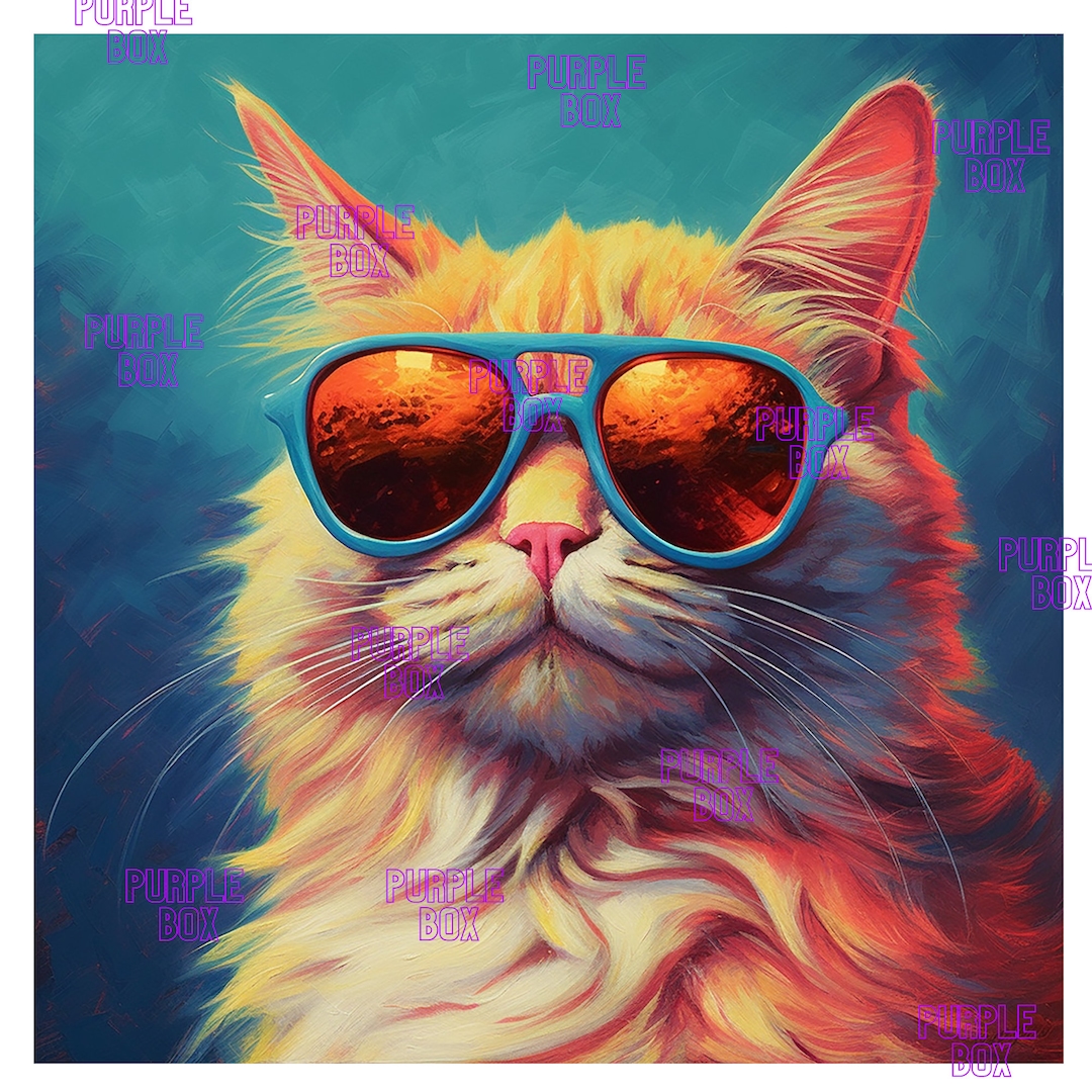 Cats With Sunglasses, Cool Cute Cats, Sublimation, PNG, Digital Art ...