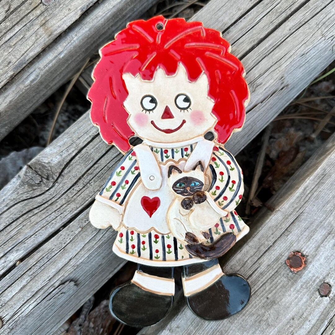 Raggedy Ann Wall Hanging With Siamese Cat - Etsy