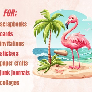 35 PNG Watercolor Cute Summer Animals Clipart, Tropical Summer Funny ...