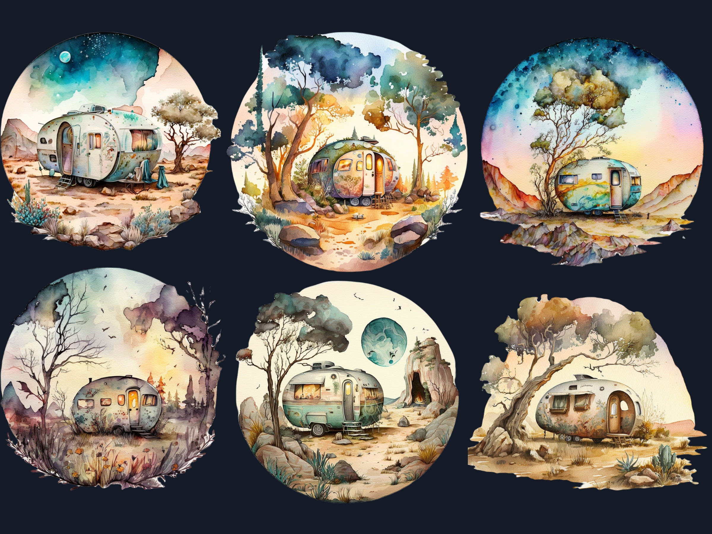 19 PNG Watercolor Magical Camping Clipart, Camp Clip Art, Tents Camping ...