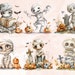 30 PNG Watercolor Halloween Mummy Clipart, Cute Creepy Halloween ...