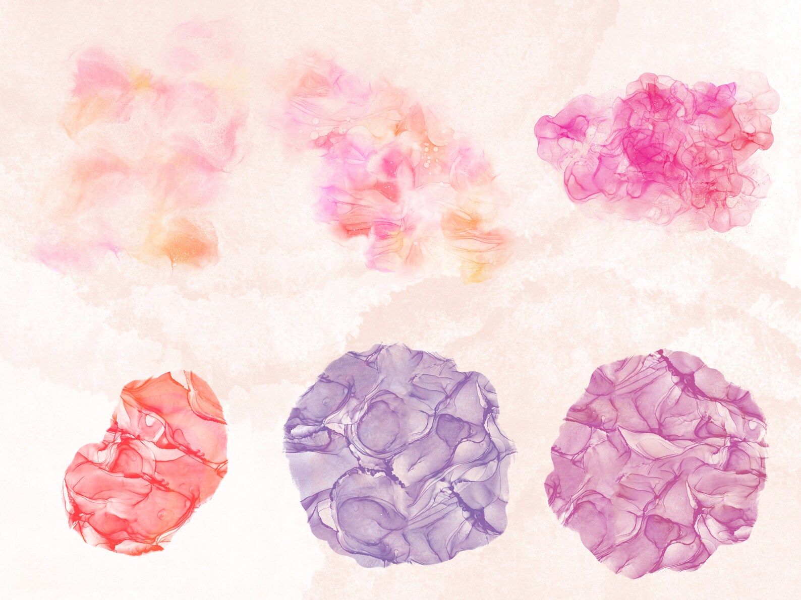 20 PNG Alcohol Ink Clipart, Watercolor Splashes Background, Pastel ...