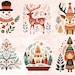 50 PNG Watercolour Scandinavian Christmas Clipart, Christmas Folk Art ...