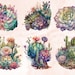 20 PNG Watercolor Floral Cactus Succulent Clipart, Mexican Cactus ...