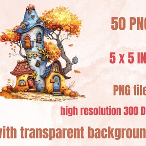 50 PNG Watercolor Quirky Autumn Bundle Clipart, Whimsical Fall Girl ...