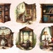 25 PNG Watercolour Victorian Books Clipart, Vintage Floral Book Clip ...