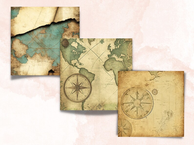 Vintage Maps Digital Paper Antique Maps Digital Paper - Etsy