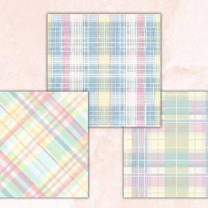 Seamless Spring Plaid Digital Paper, Spring Plaids Seamless Pattern ...