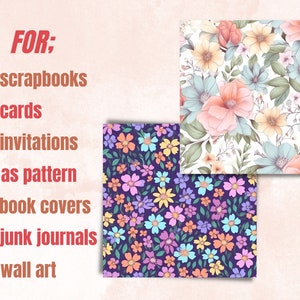 Seamless Pastel Flowers Digital Paper, Pastel Floral Seamless Pattern ...