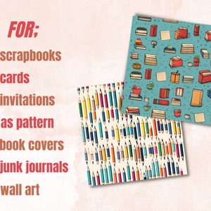 Seamless Back to School Digital Paper Pack, Cute School Education ...