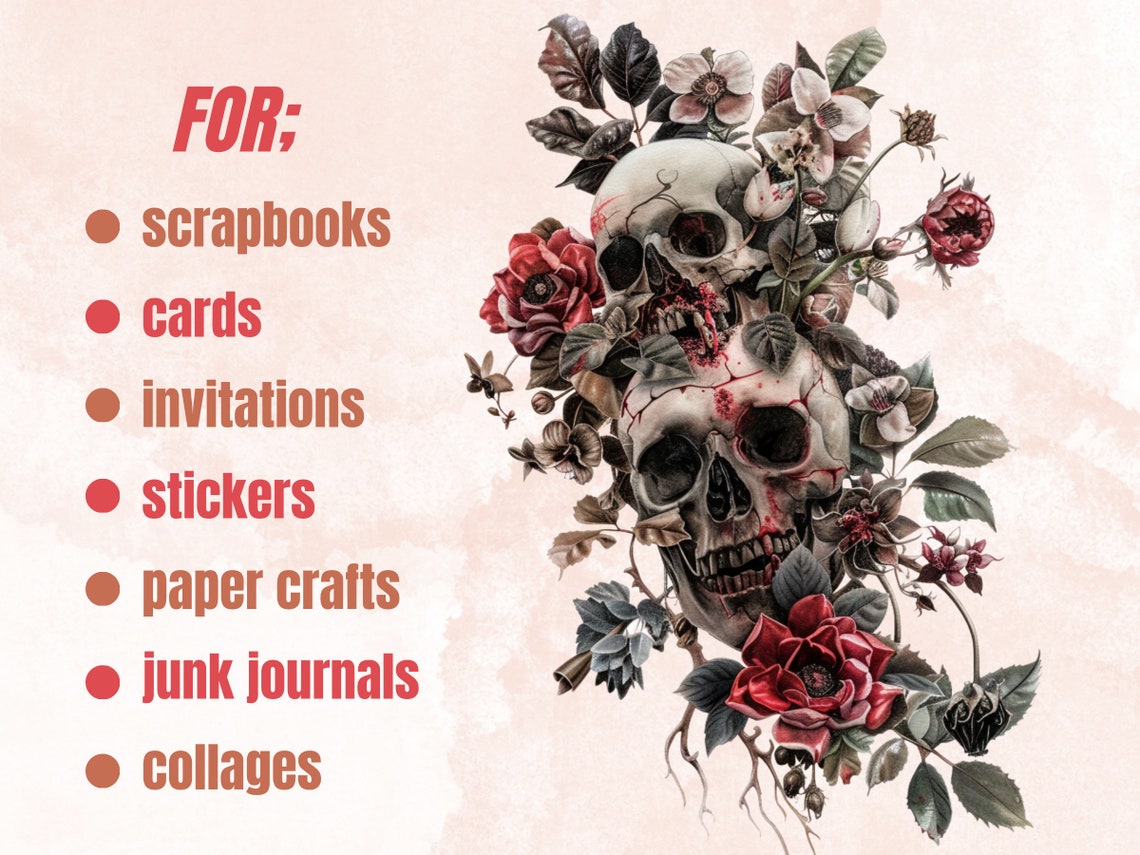 45 PNG Watercolor Gothic Spring Clipart, Creepy Spring Illustrations ...