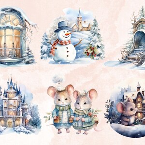 45 PNG Watercolor Winter Wonderland Clipart, Fantasy Winter ...