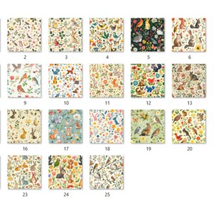 Seamless Spring Animals Digital Paper, Spring Woodland Seamless Pattern ...