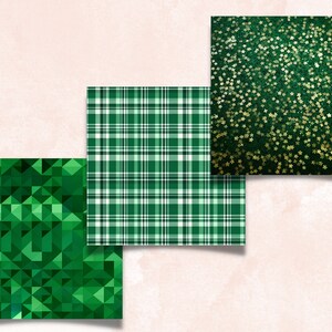 Printable St.patrick’s Day Digital Paper, Four Leaf Clover Pages Junk ...