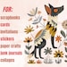 60 PNG Watercolor Spring Folk Art Clipart, Scandinavian Spring Animal ...