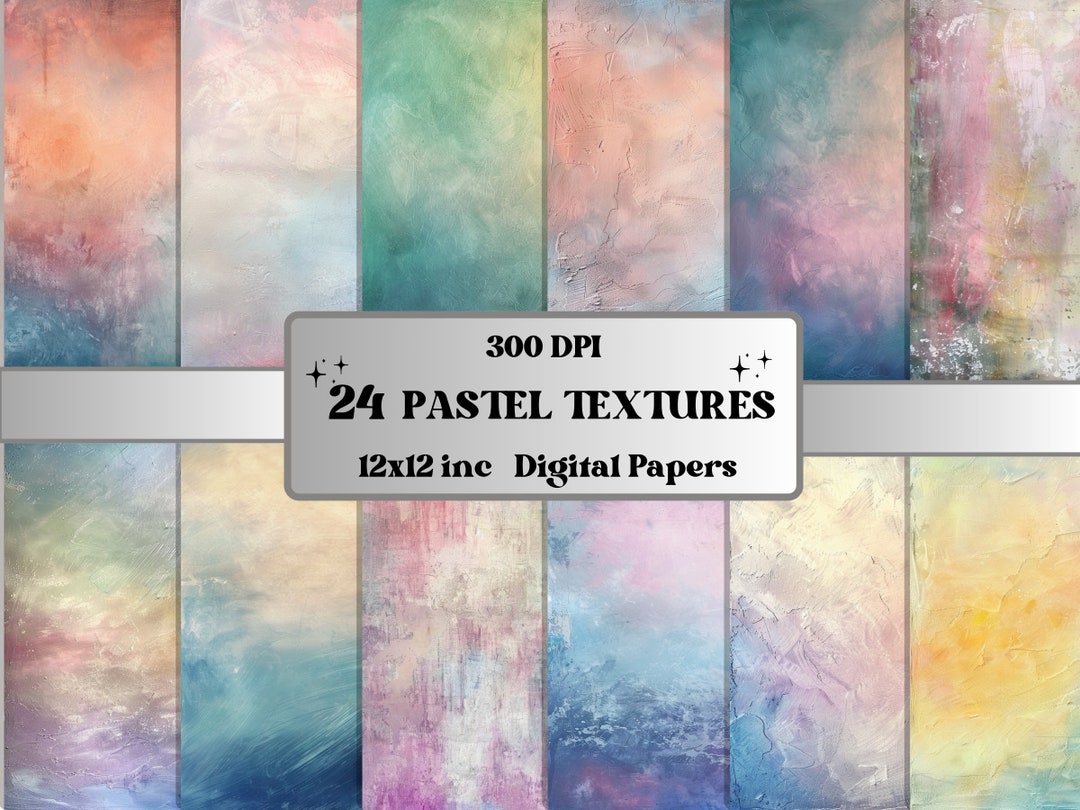 Pastel Texture Digital Paper Pack, Pastel Soft Colors Background Pages ...