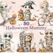 30 PNG Watercolor Halloween Mummy Clipart, Cute Creepy Halloween ...