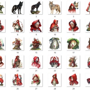 30 PNG Watercolour Red Riding Hood Clipart, Little Red Riding Hood Png ...
